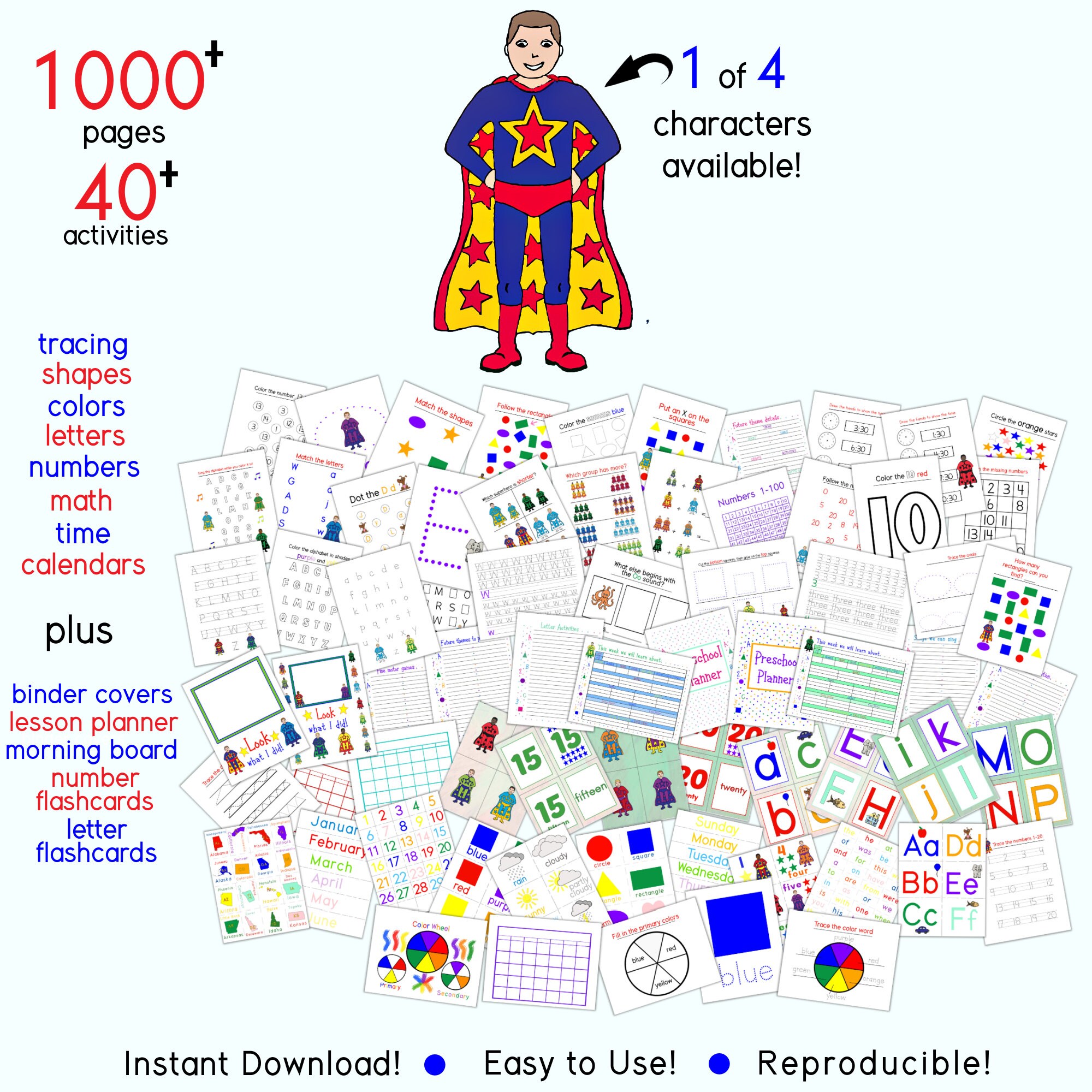 Superhero Preschool Bundle, Superhero Kindergarten Bundle, Preschool ...