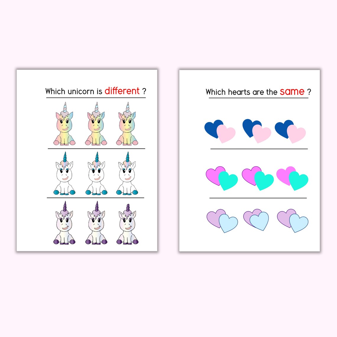 Unicorn Math Pack, Preschool Math Pack, Math Printables, Preschool Math ...