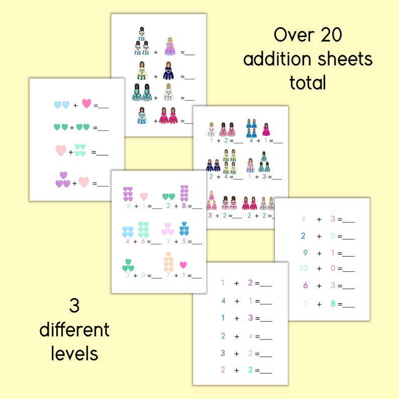 Princess Math Pack Preschool Math Pack Math Printables - Etsy