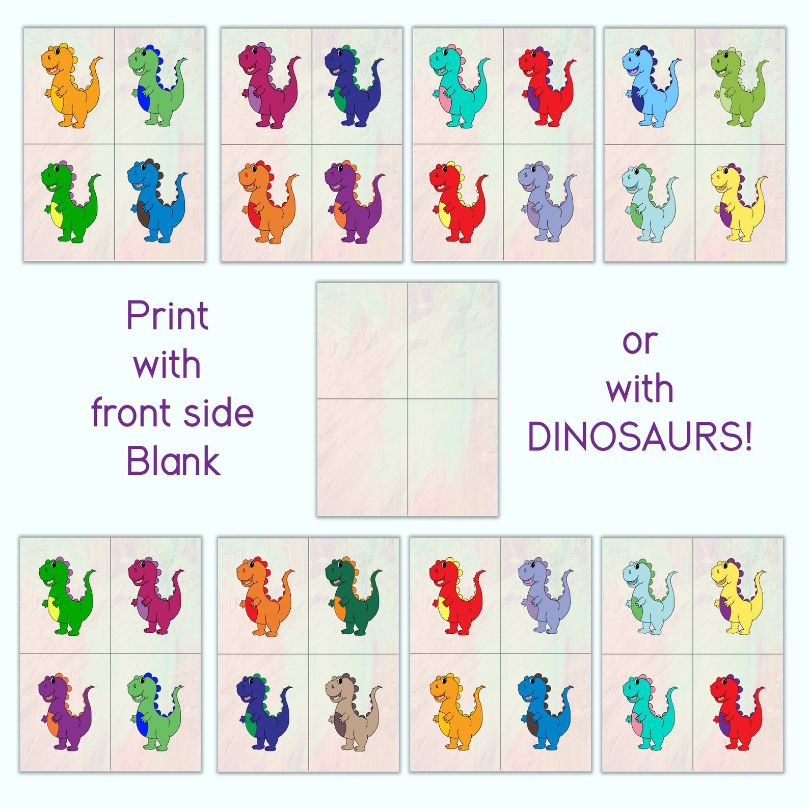 Dinosaur Number Flashcards, Dinosaur Counting Flashcards, Preschool ...