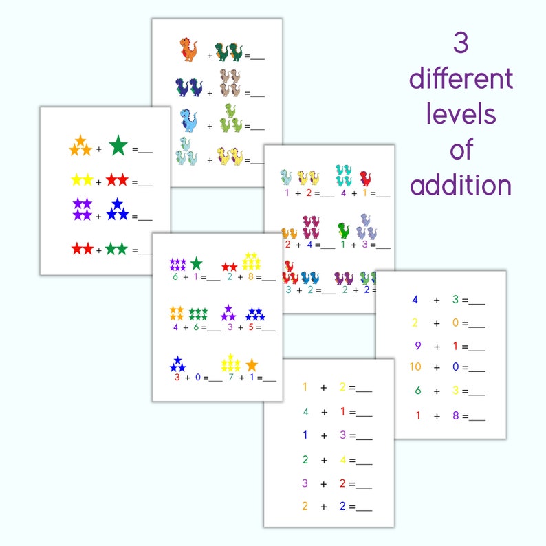 Dinosaur Math Pack, Preschool Math Pack, Math Printables, Preschool ...