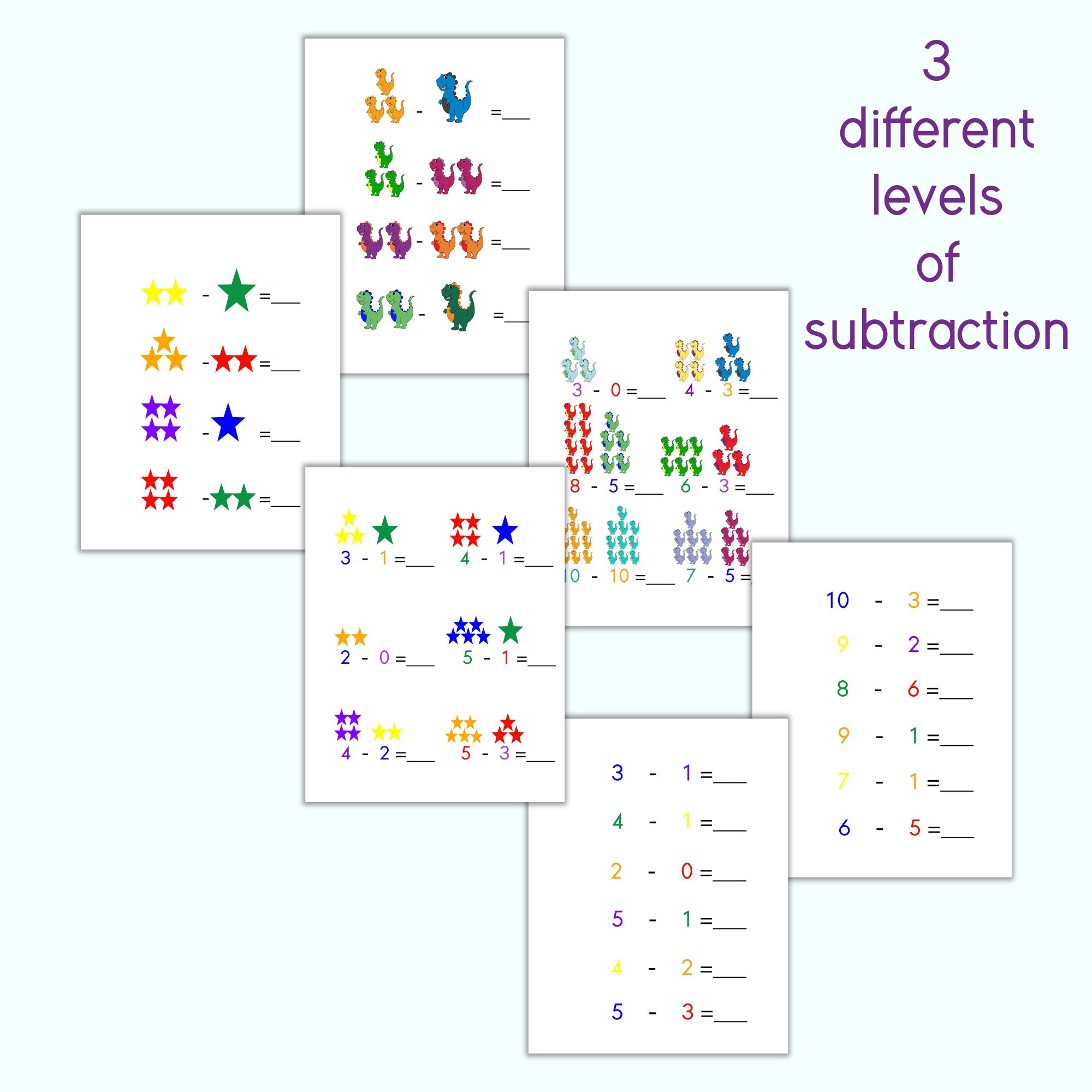Dinosaur Math Pack, Preschool Math Pack, Math Printables, Preschool ...