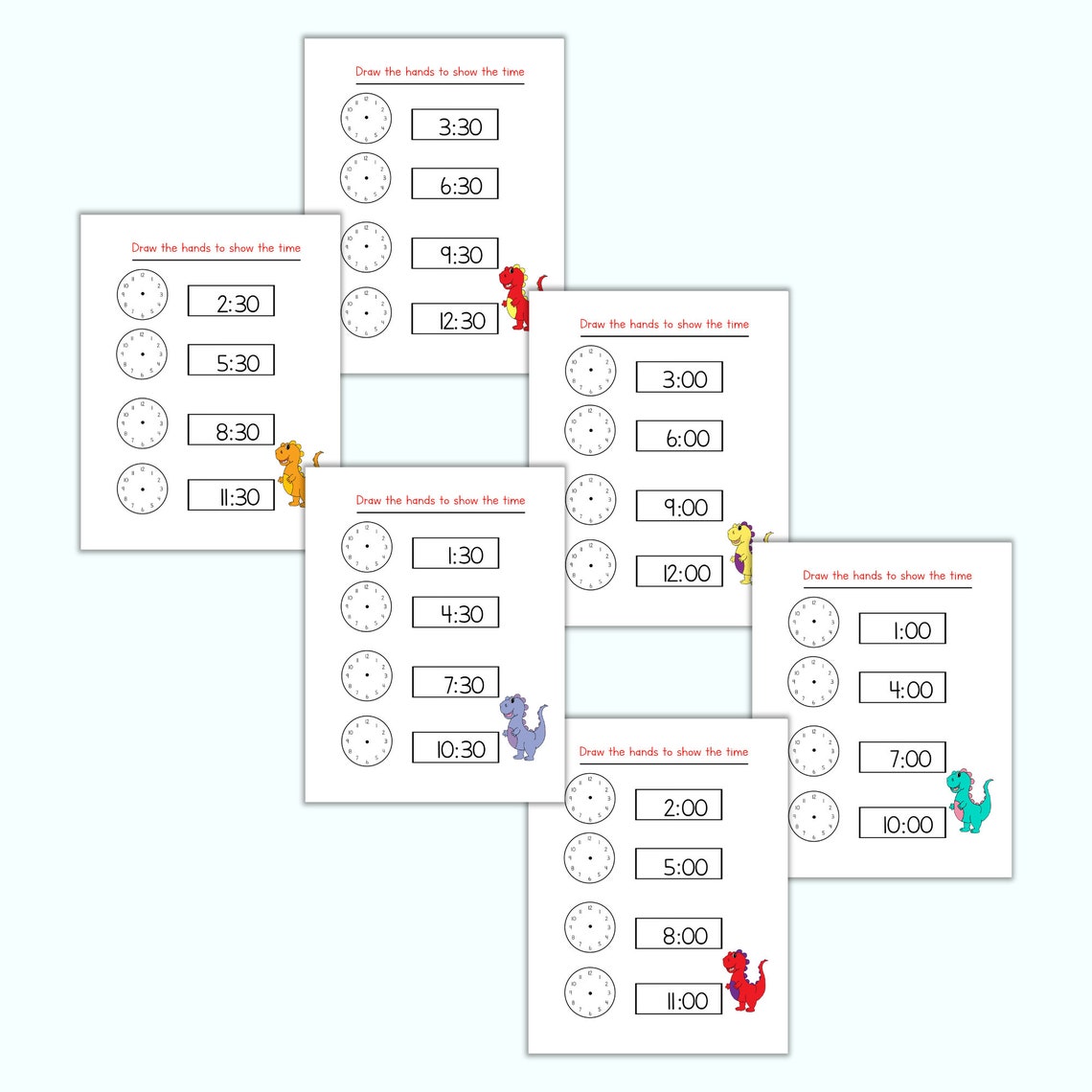 Dinosaur Time Pack Learning Time Printables Learning Time - Etsy