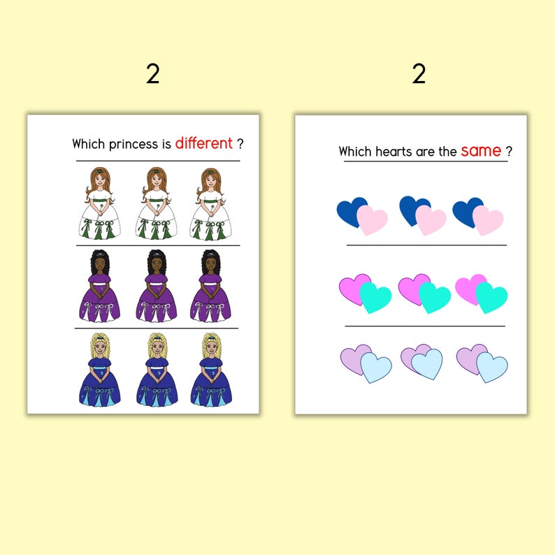 Princess Math Pack Preschool Math Pack Math Printables - Etsy