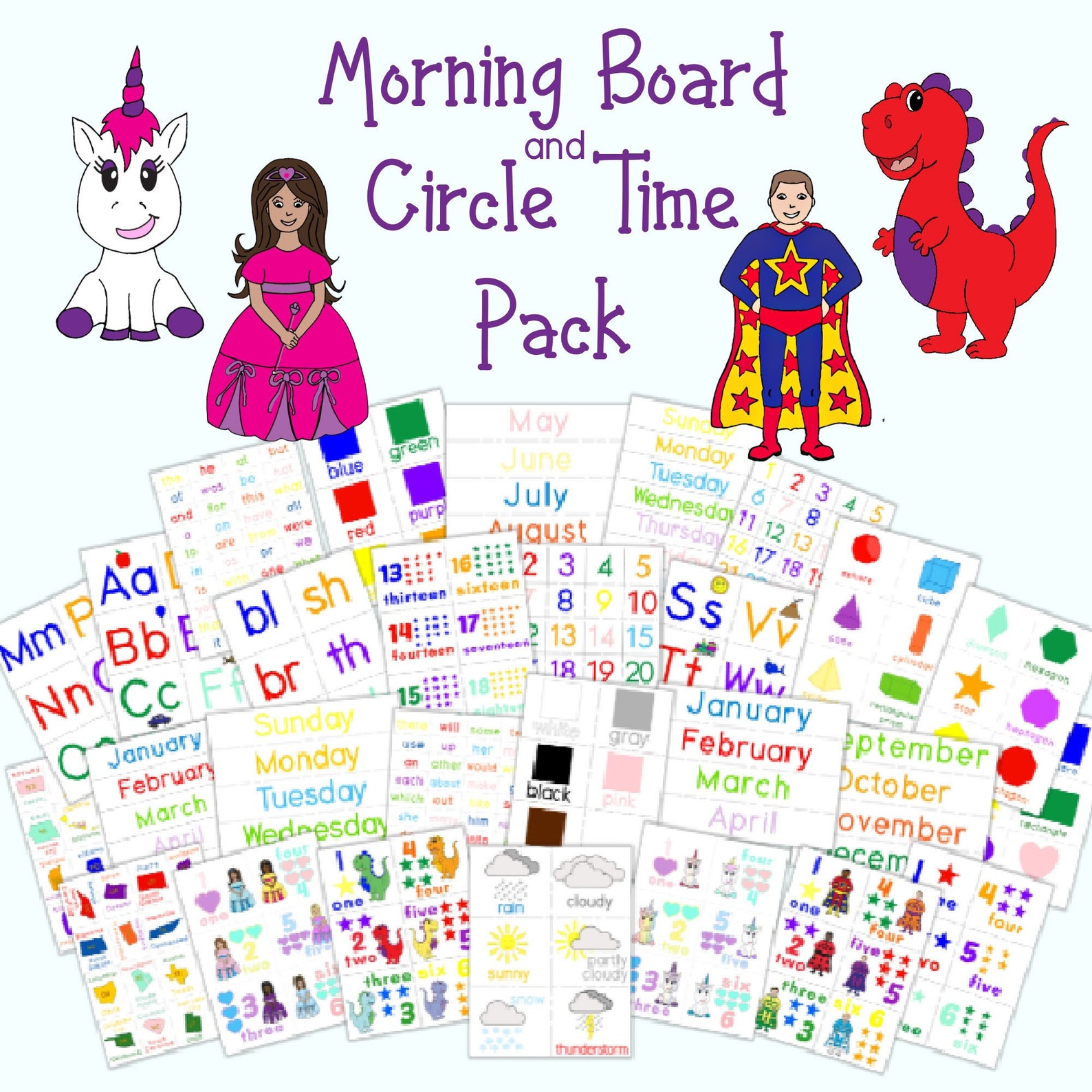 Morning Board Printables, Morning Board for Kids, Circle Time Board ...