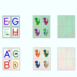 Dinosaur Letter Flashcards, Dinosaur Alphabet Flashcards, Preschool ...
