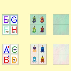 Superhero Letter Flashcards Superhero Alphabet Flashcards - Etsy