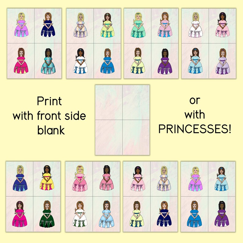 Princess Letter Flashcards Princess Alphabet Flashcards - Etsy