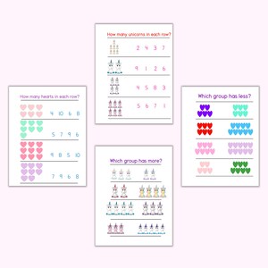 Unicorn Math Pack, Preschool Math Pack, Math Printables, Preschool Math ...