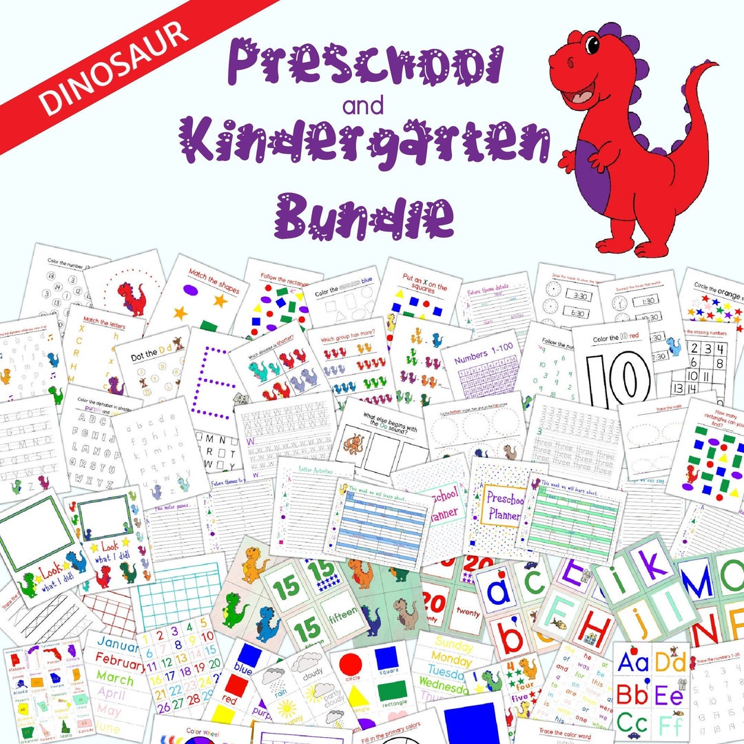 Dinosaur Preschool Bundle, Dinosaur Kindergarten Bundle, Preschool ...
