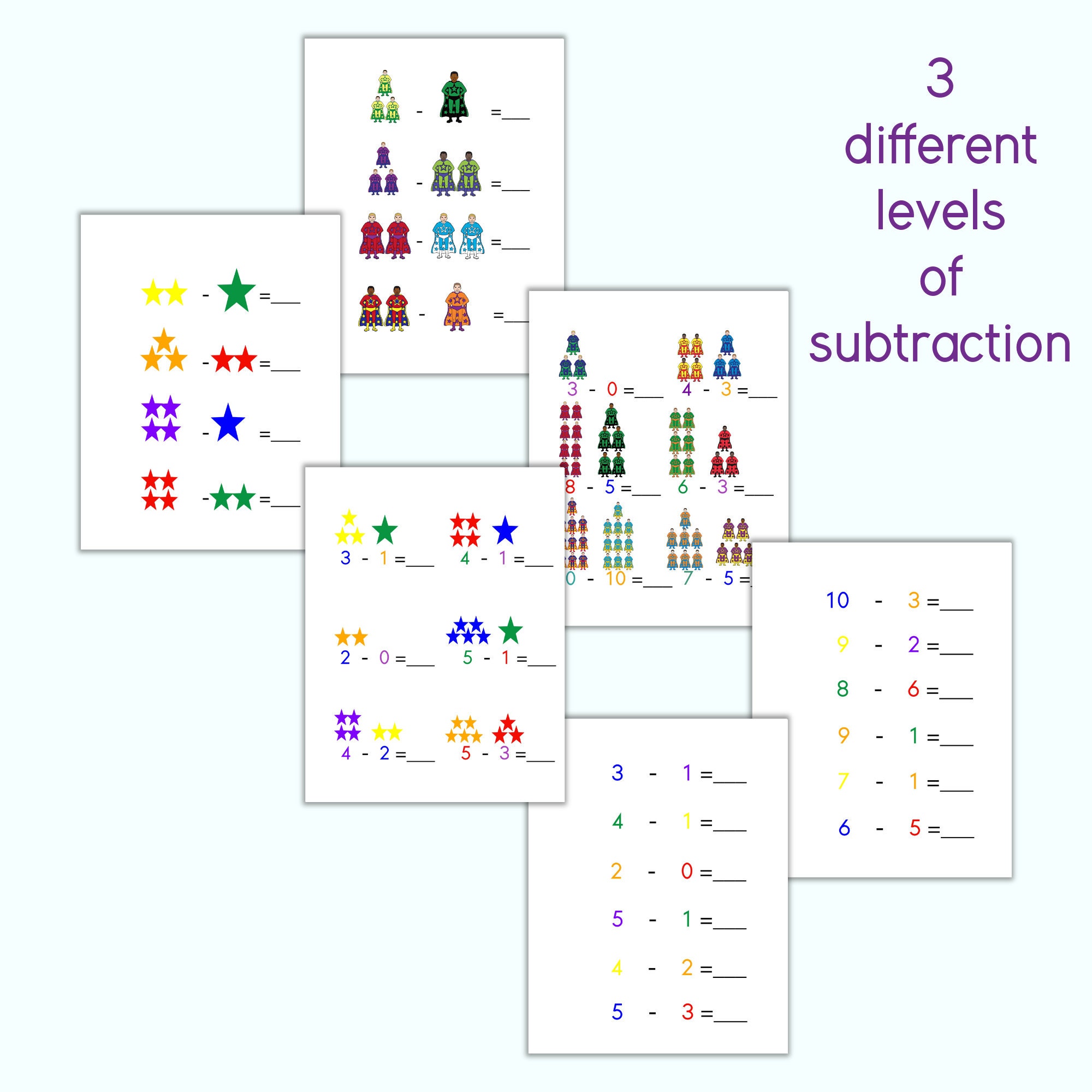 Superhero Math Pack, Preschool Math Pack, Math Printables, Preschool ...