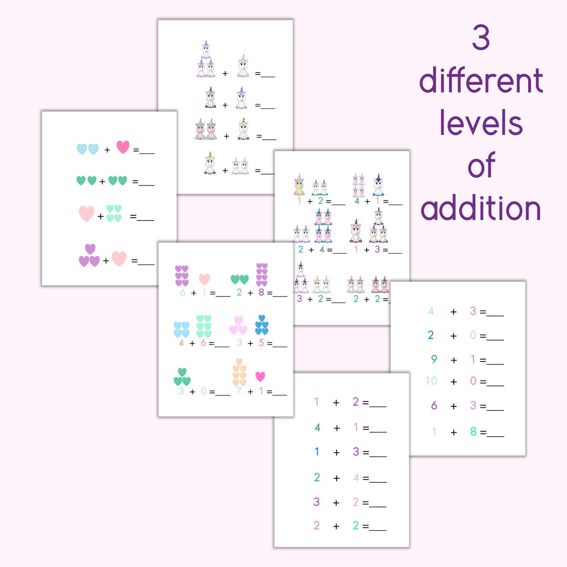 Unicorn Math Pack, Preschool Math Pack, Math Printables, Preschool Math ...