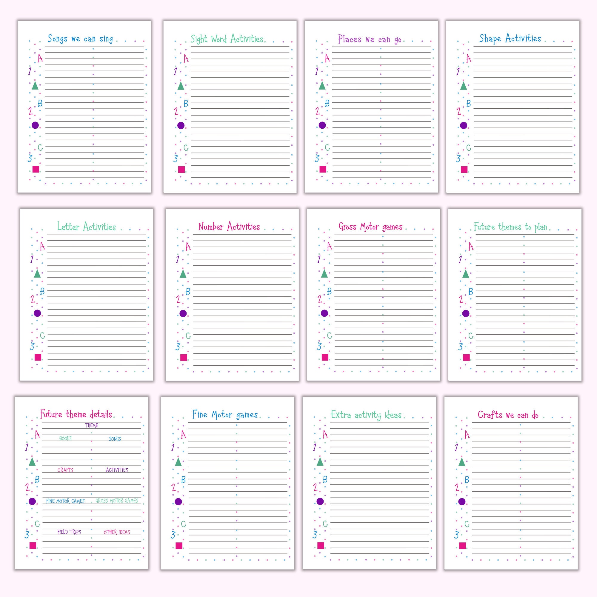Princess Preschool Planner Princess Preschool Preschool - Etsy
