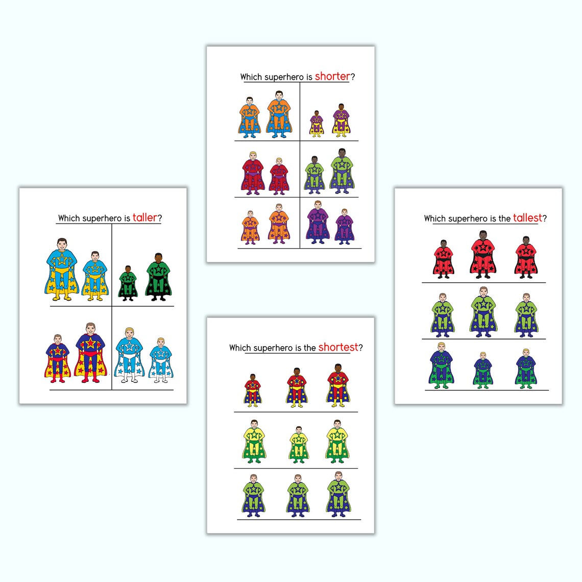 Superhero Math Pack, Preschool Math Pack, Math Printables, Preschool ...