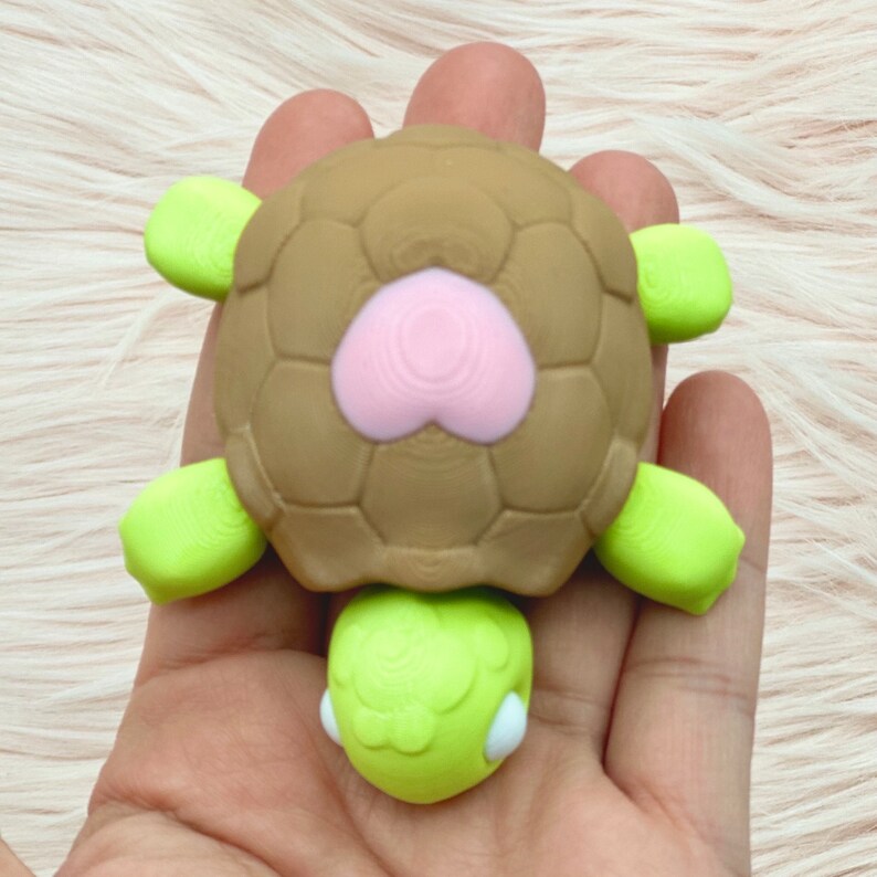Cute 3D Printed Turtle Articulated Fidget Toy Sensory Pet - Etsy