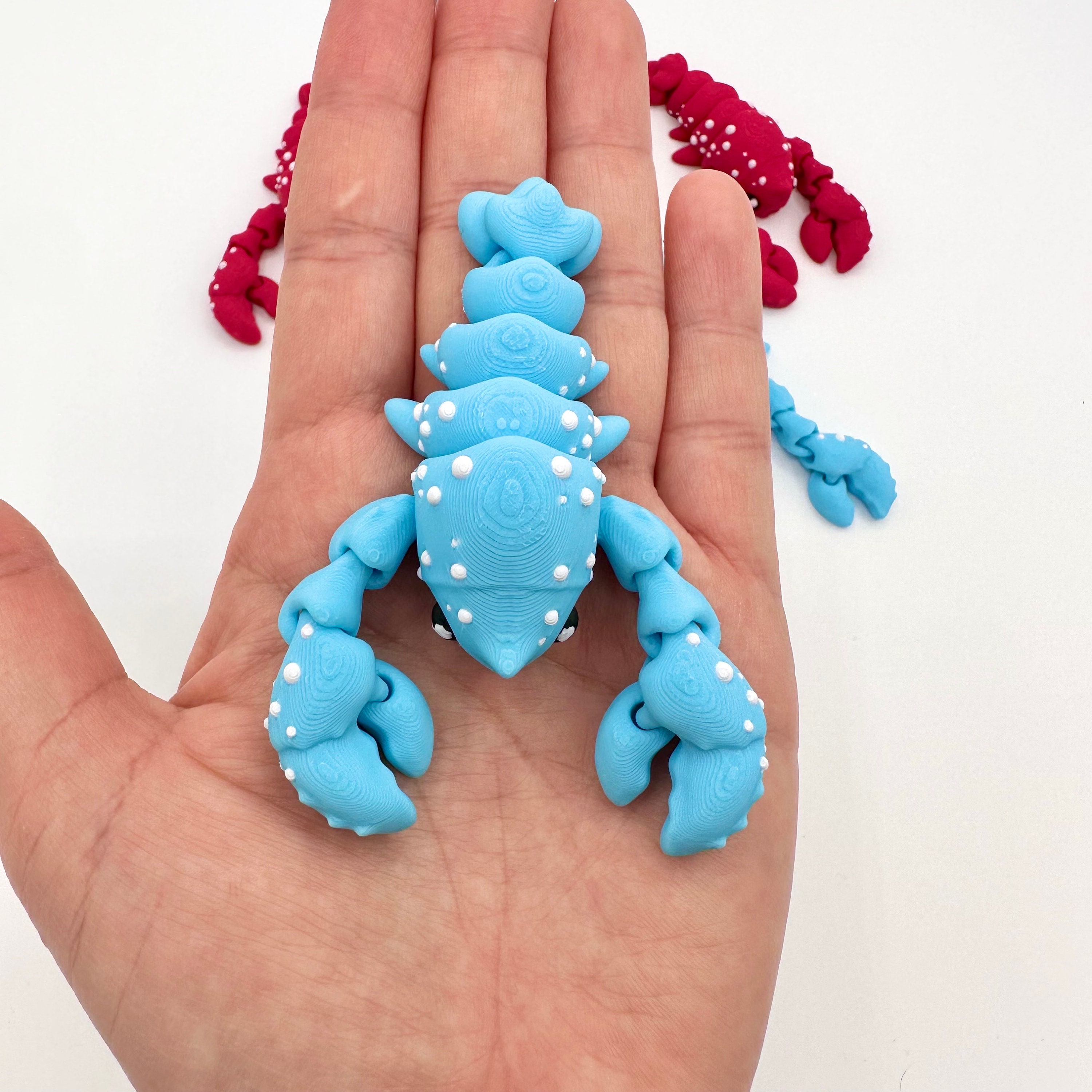 3D Printed Lobster With Bucket Articulated Fidget Toy - Etsy