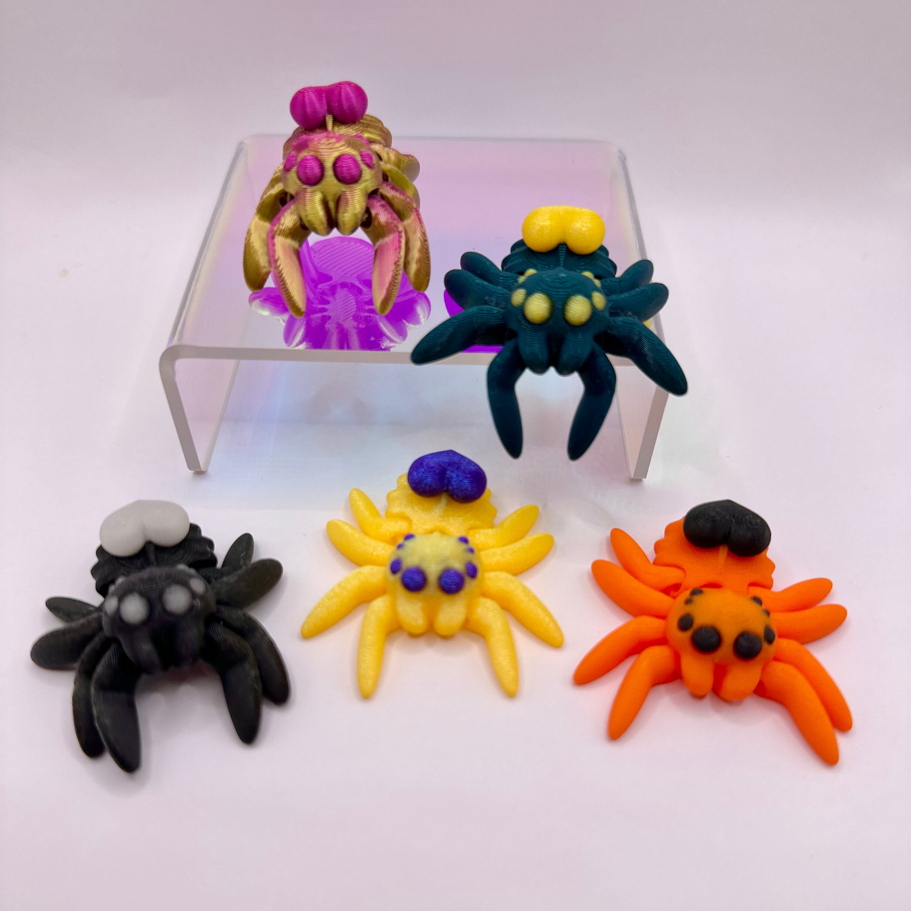 Set of 5! - 3D Printed Cute Spider Articulated Fidget Toy - Etsy