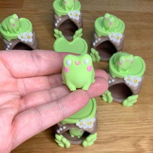 3D Printed Frog Hut and Frog With a Butt! | Desk Buddy Decor - Etsy