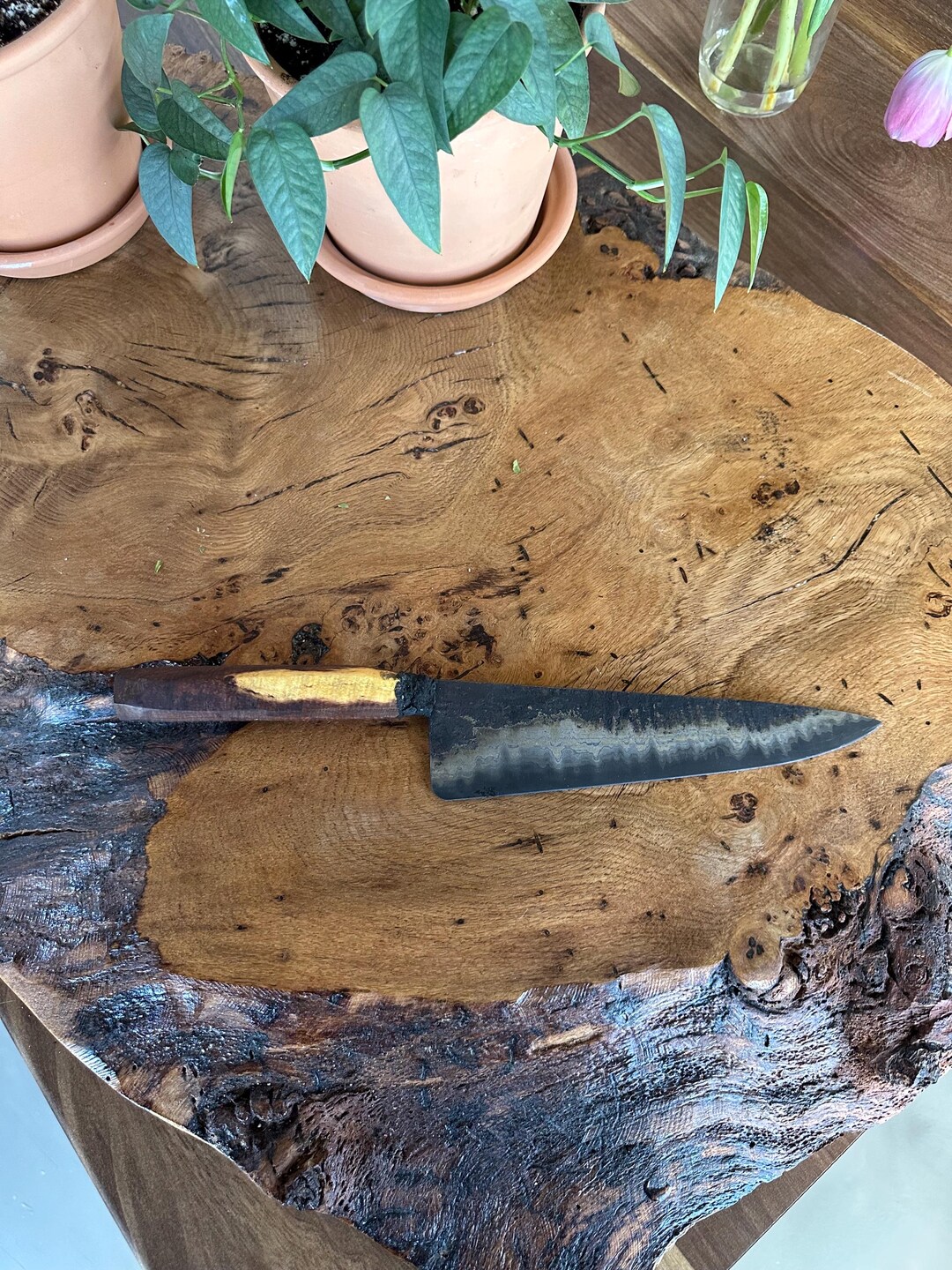 Wrought Iron SAN Mai With Western Myall Burl Handle - Etsy