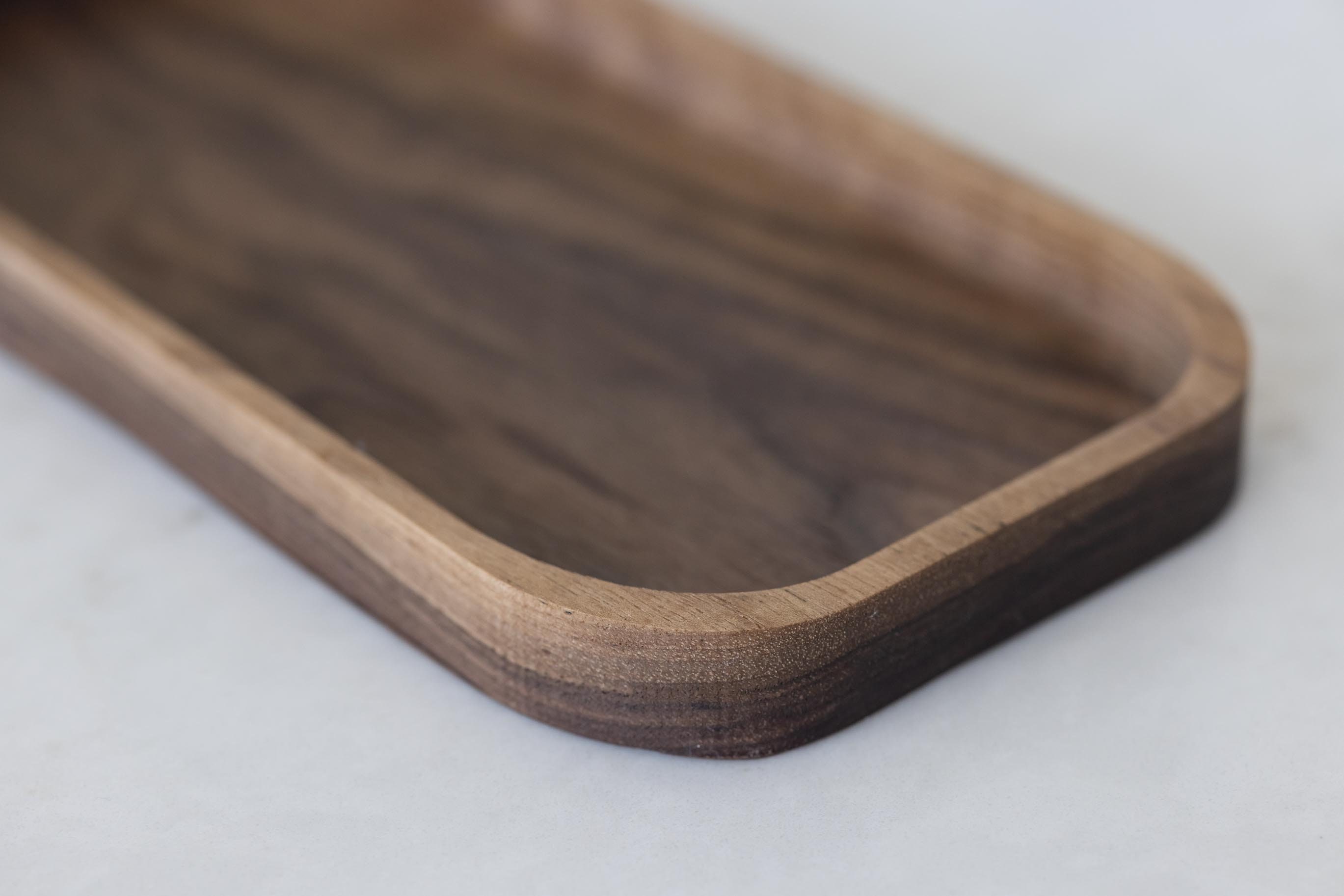 Hardwood Valet Tray, Walnut Catch All Tray, Wooden, Desk Organizer ...