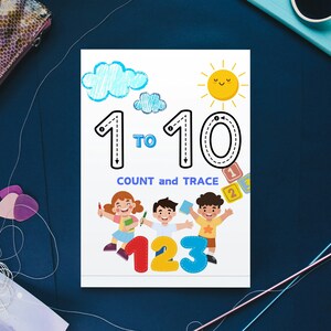 1-10, Number Tracing, Handwriting Practice, Kindergarten Worksheets ...
