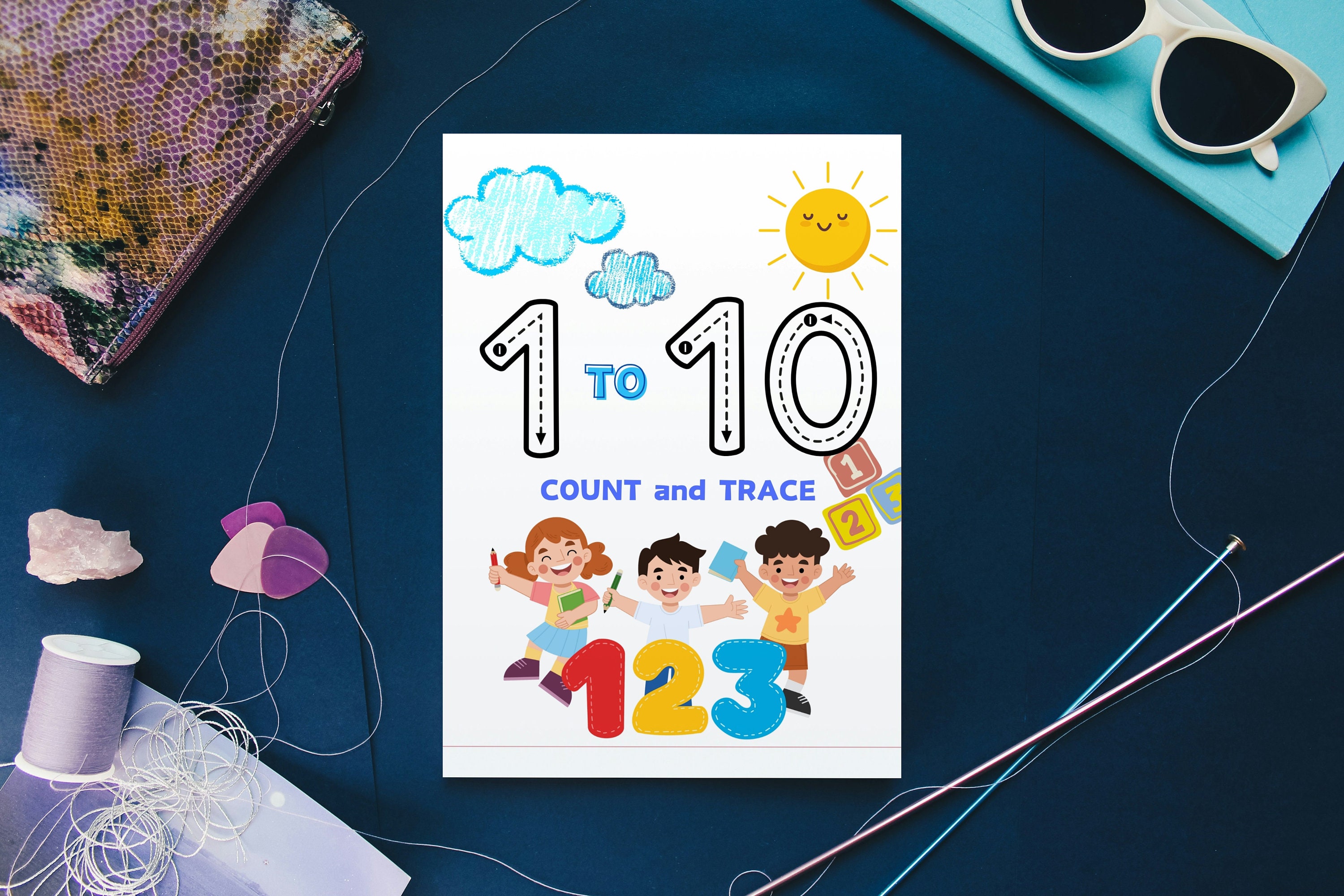 1-10, Number Tracing, Handwriting Practice, Kindergarten Worksheets ...