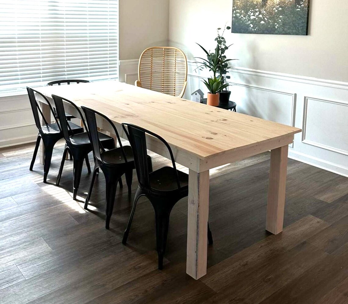 DIY Rustic Farmhouse Table Woodworking Plans (PDF) - Etsy