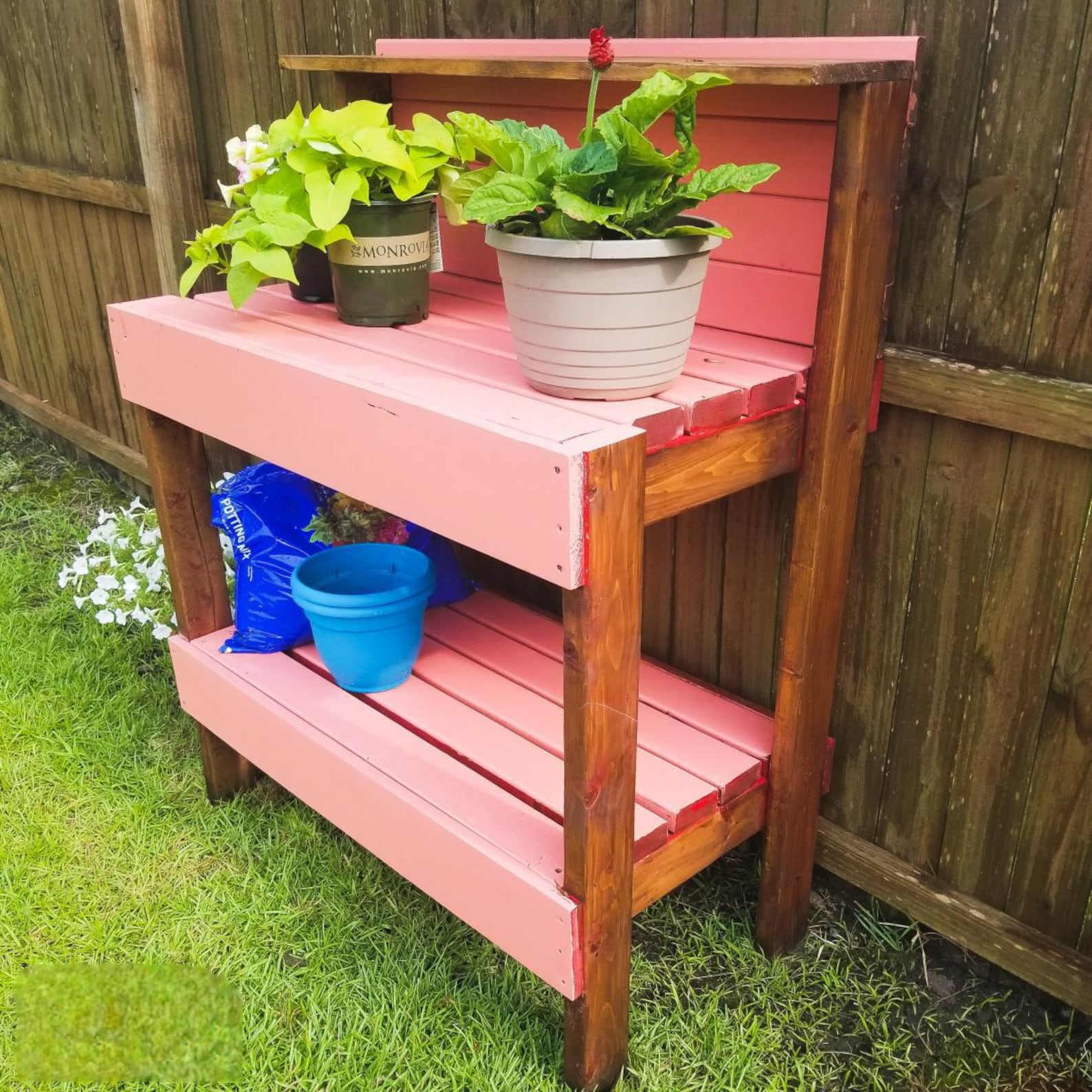 DIY Potting Bench Plans: Outdoor Work Table (PDF Download) - Etsy