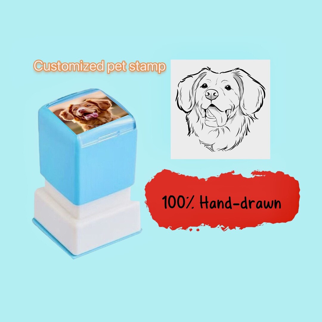 Custom Pet Head Portrait Stamp/custom Cat & Dog Stamp From Photo/hand ...