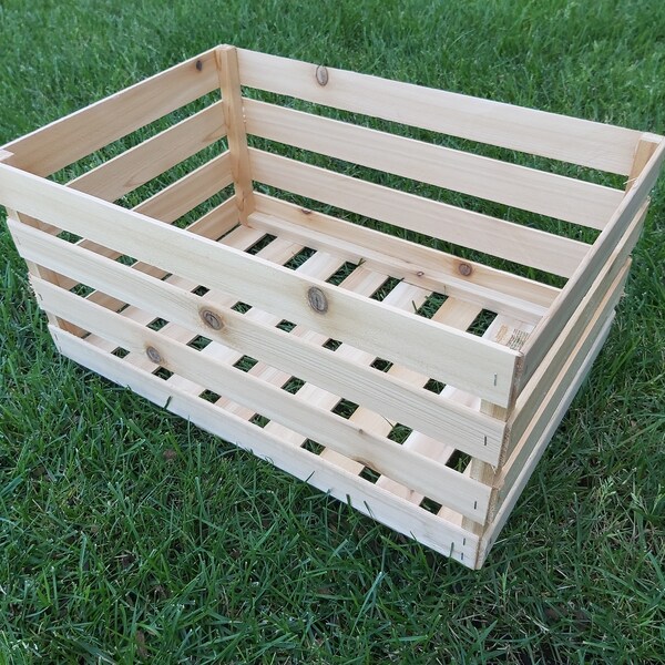 Wooden Storage Crate - Etsy