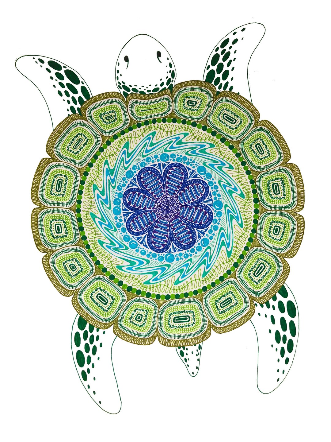 Tortuga (turtle Mandala Design) - Etsy