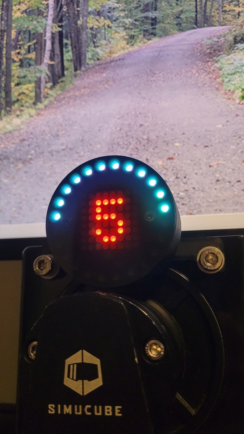 Dot Matrix Display Sim Racing Gauge for Simhub With RGB Sweep: Show ...