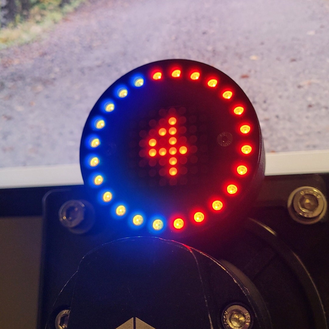 Dot Matrix Display Sim Racing Gauge for Simhub With RGB Sweep: Show ...