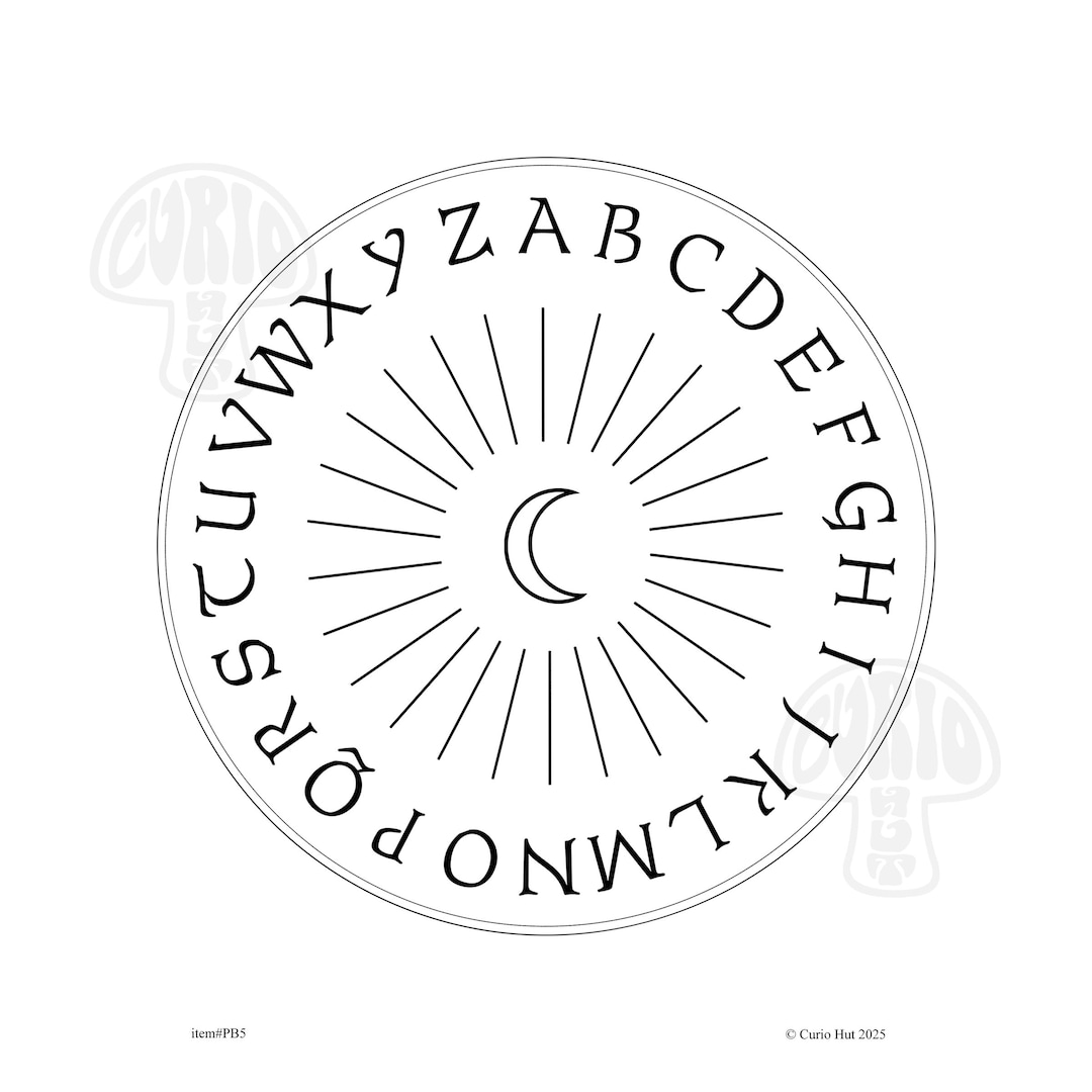 Alphabet Pendulum Board – Letter Divination Chart – Printable Digital ...