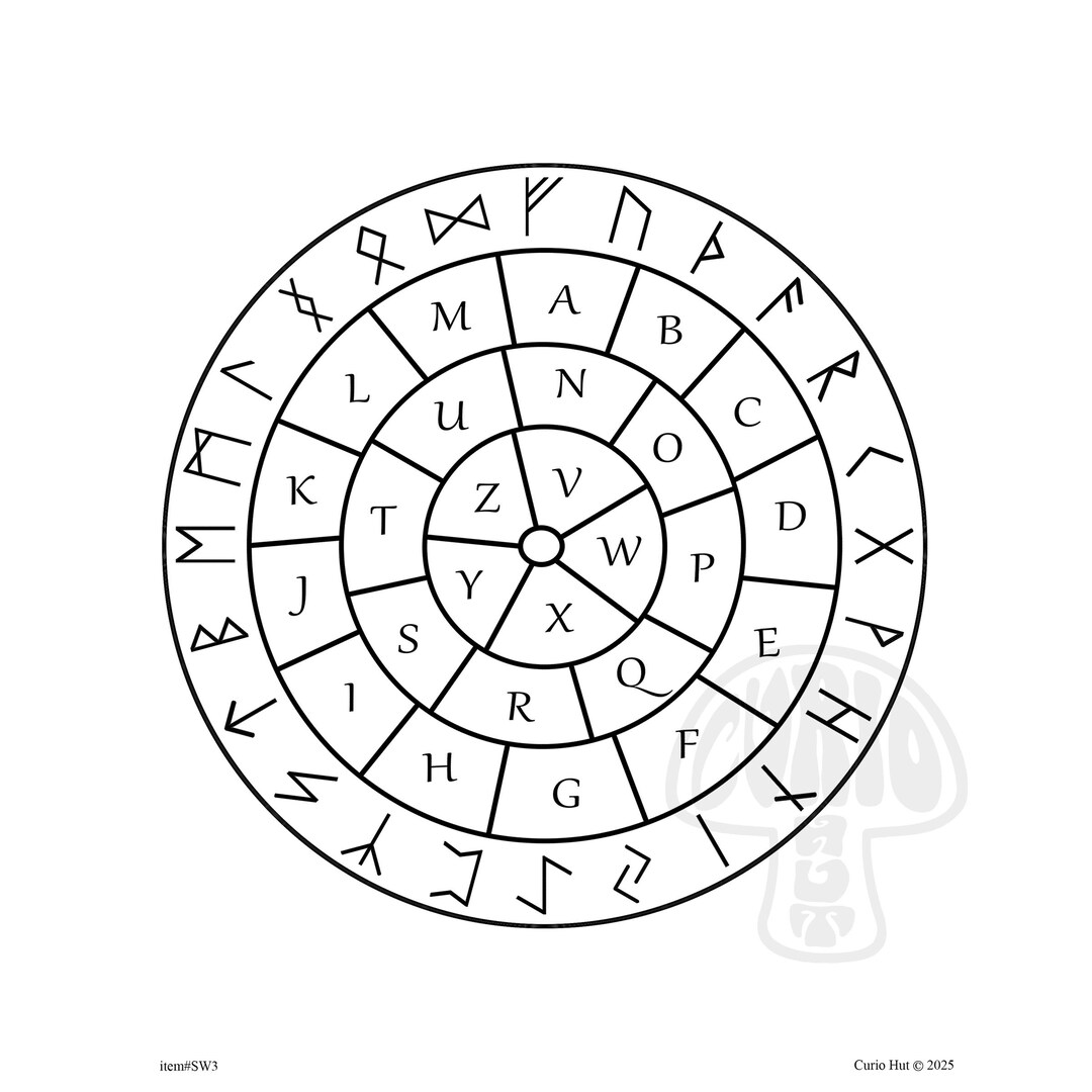Norse Rune Sigil Wheel – Futhark Symbol Board for Channeling Intention ...