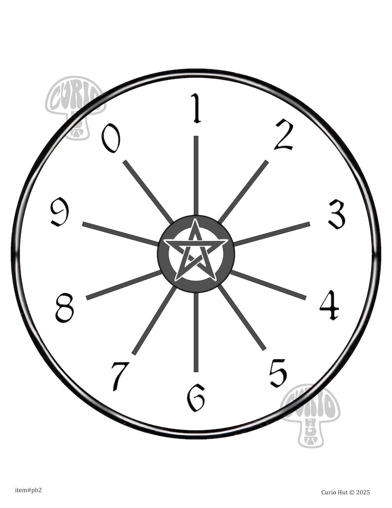 Pendulum Divination Board Set to Print Yourself - Digital File Download ...