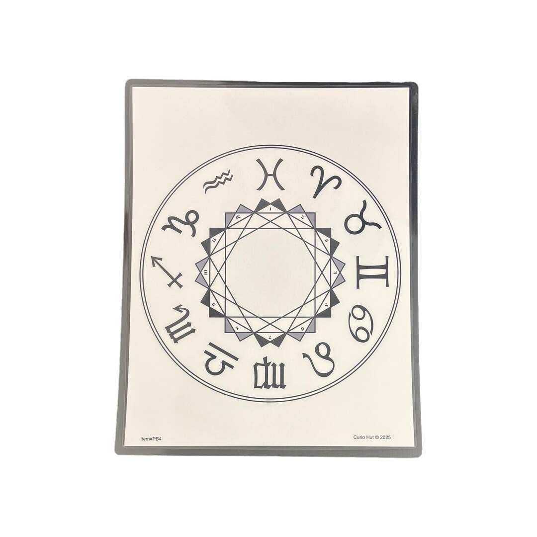 Zodiac Pendulum Board for Astrology Divination – Laminated 10mil – 12 ...