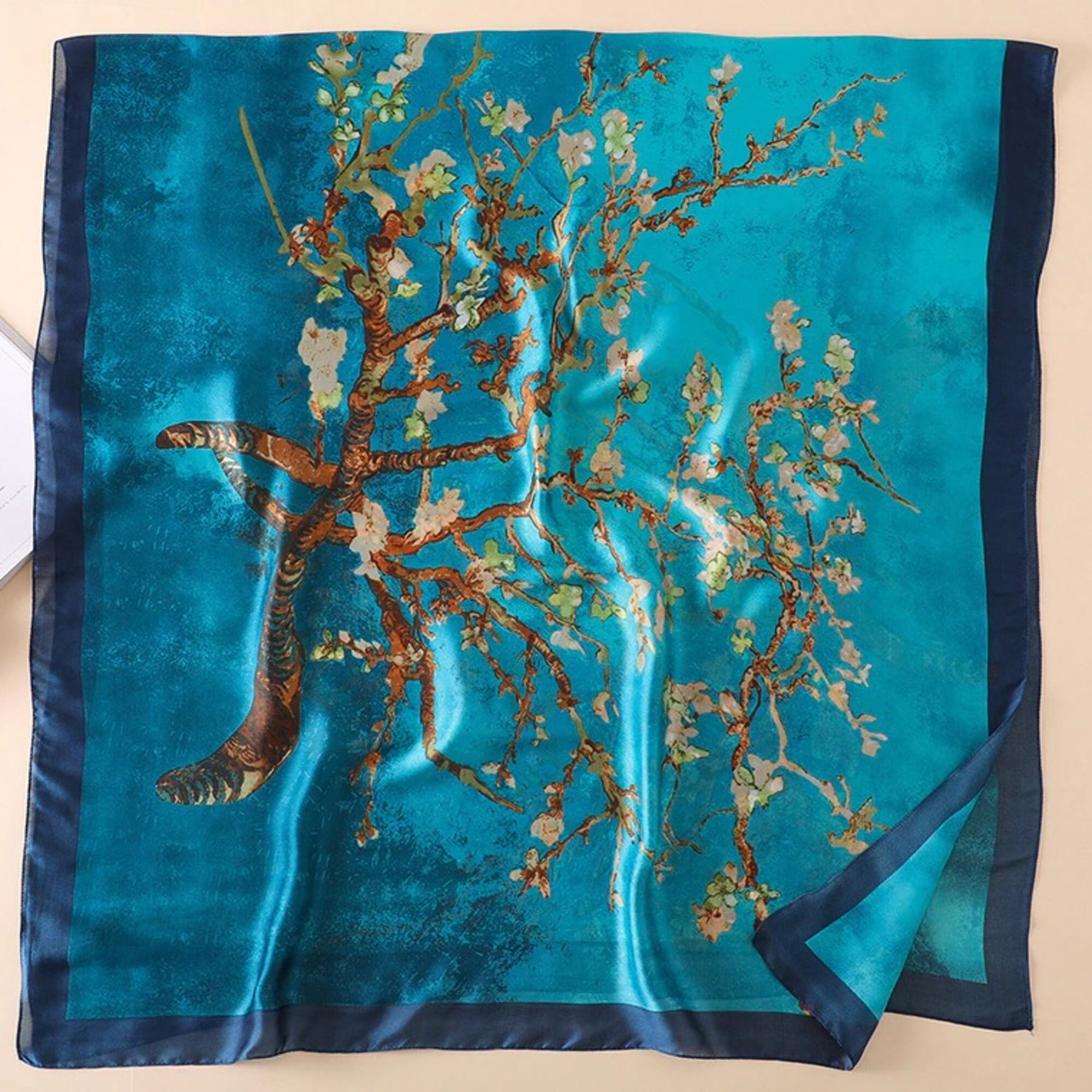 Van Gogh Floral Silk Scarf: Luxury Elegant Designer Shawl (good Choice ...