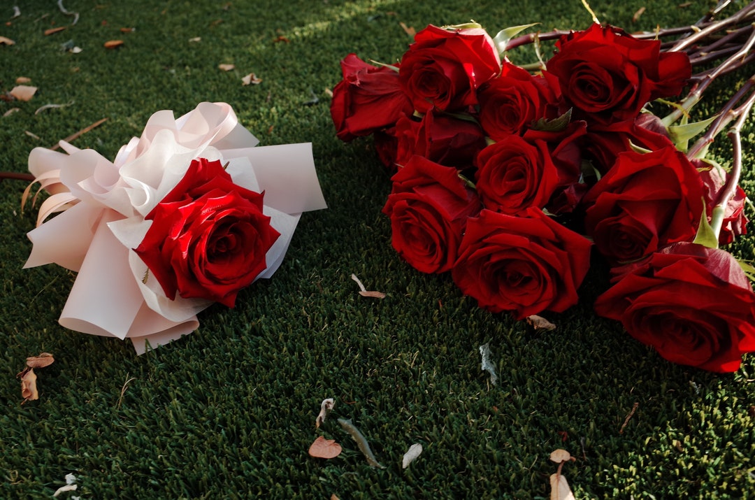 Preserved Red Single Rose Bouquet Which Can Last at Least 3 Years the ...