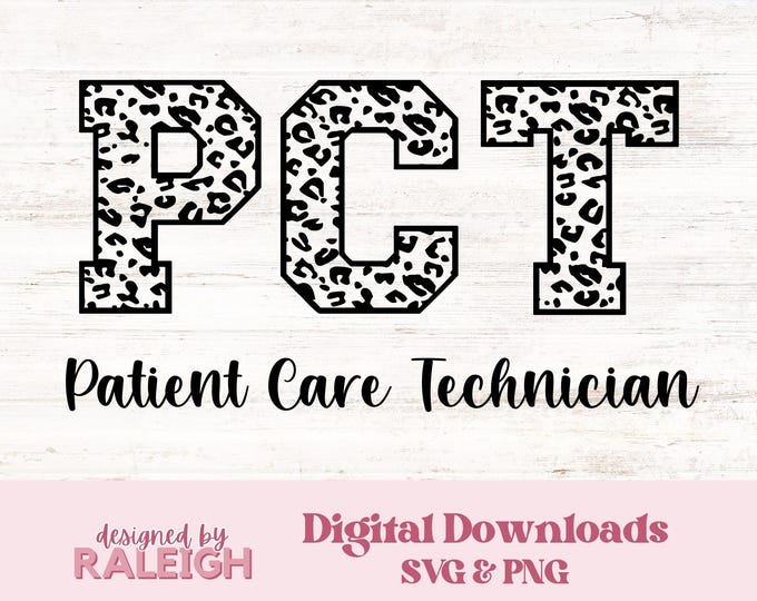 Patient Care Technician Svg Bundle, Patient Care Tech Svg, PCT Svg ...