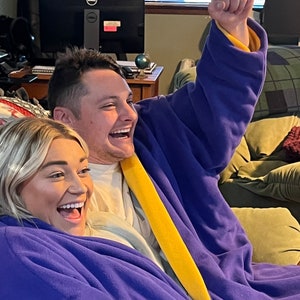 Purple & Gold Fleece Cuddle Cardigan - Etsy