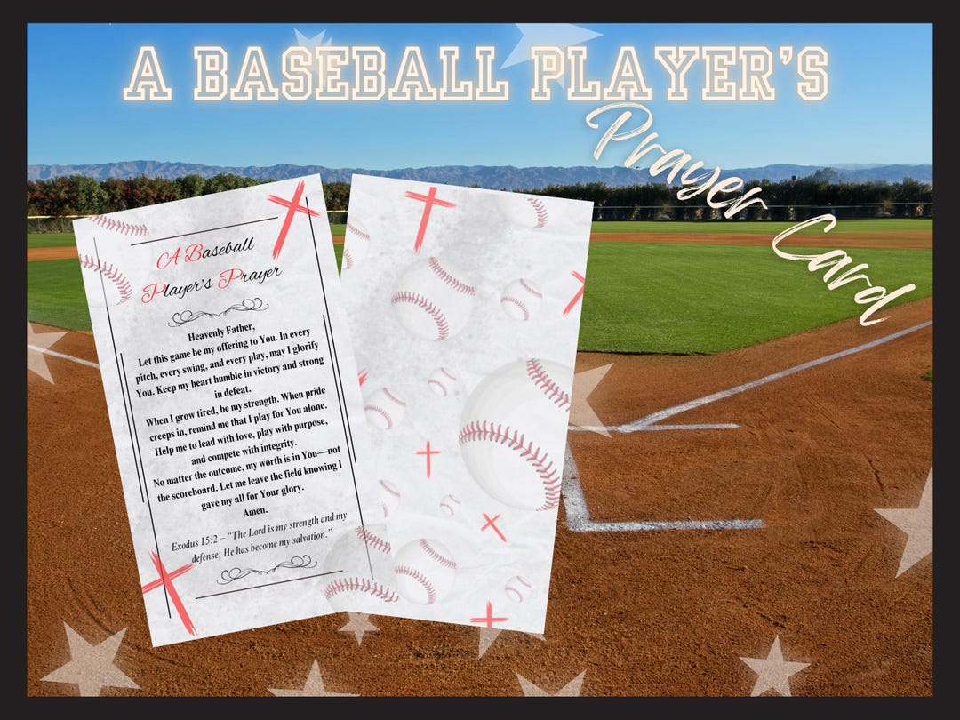 Game Day Faith: Baseball Prayer Card for Athletes | Printable 8.5x11 ...