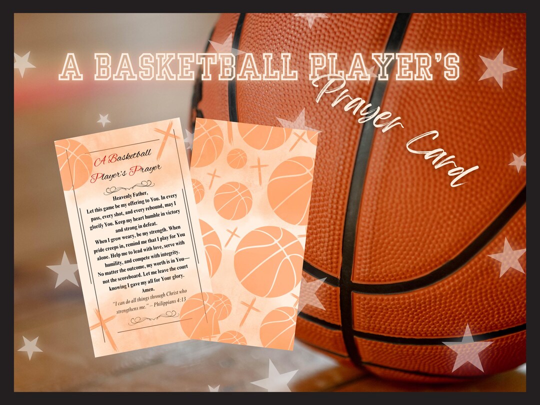 Game Day Faith: Basketball Prayer Card for Athletes | Printable 8.5x11 ...