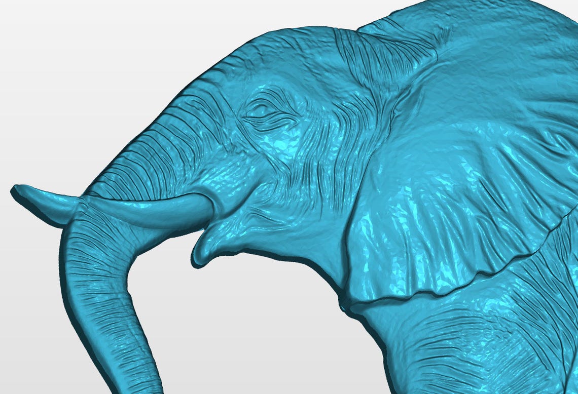 Elephant for Detail Lovers STL - Etsy