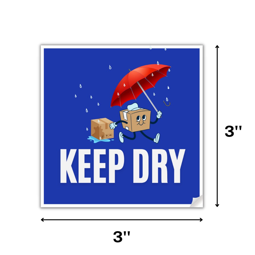 100 Labels "keep Dry" Warning Shipping Package Adhesive Labels Stickers ...