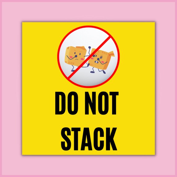 100 Labels do NOT Stack Warning Shipping Package - Etsy