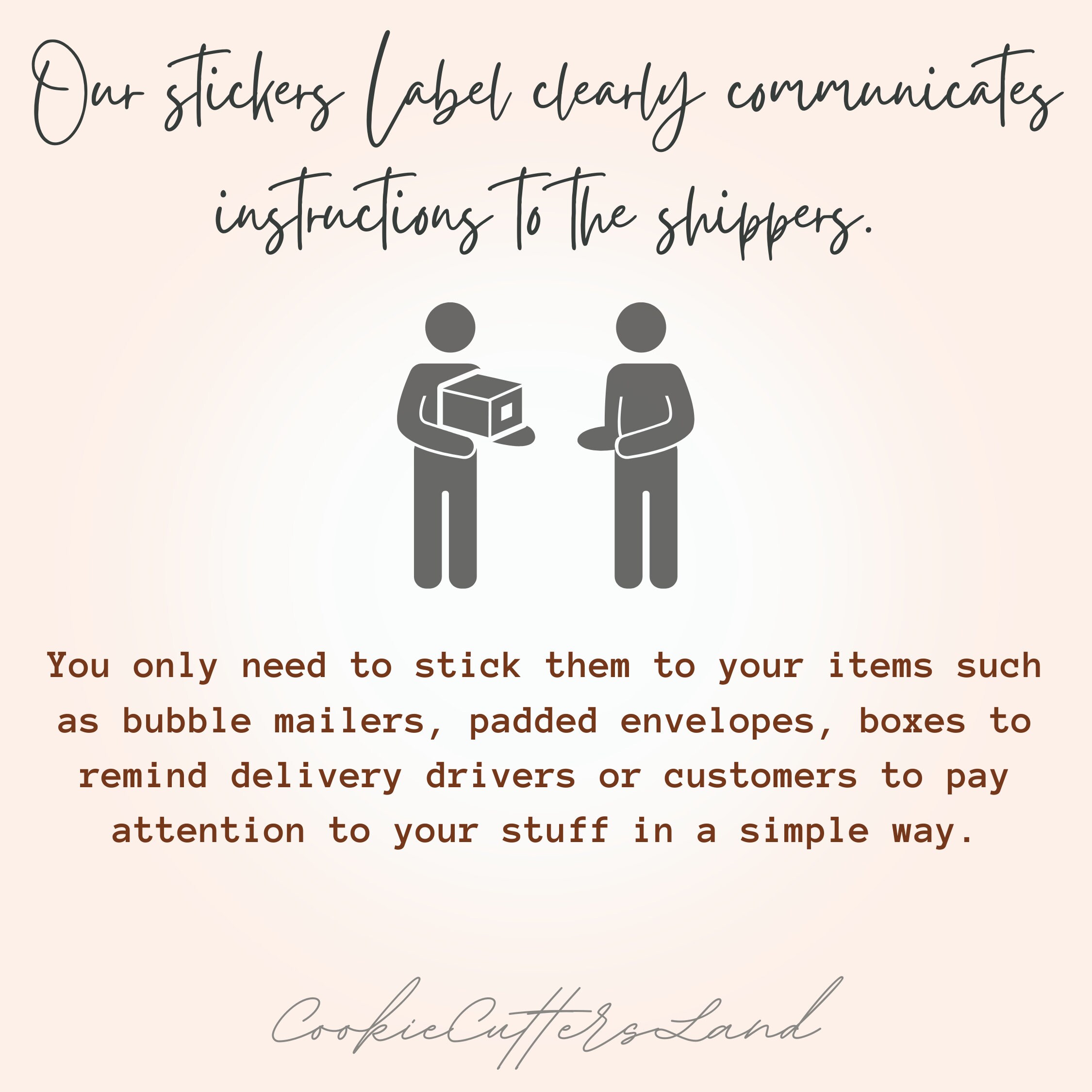 100 Labels fragile LIQUID Handle With Care Warning Shipping Package ...