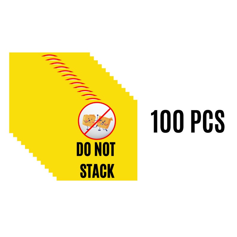 100 Labels do NOT Stack Warning Shipping Package - Etsy