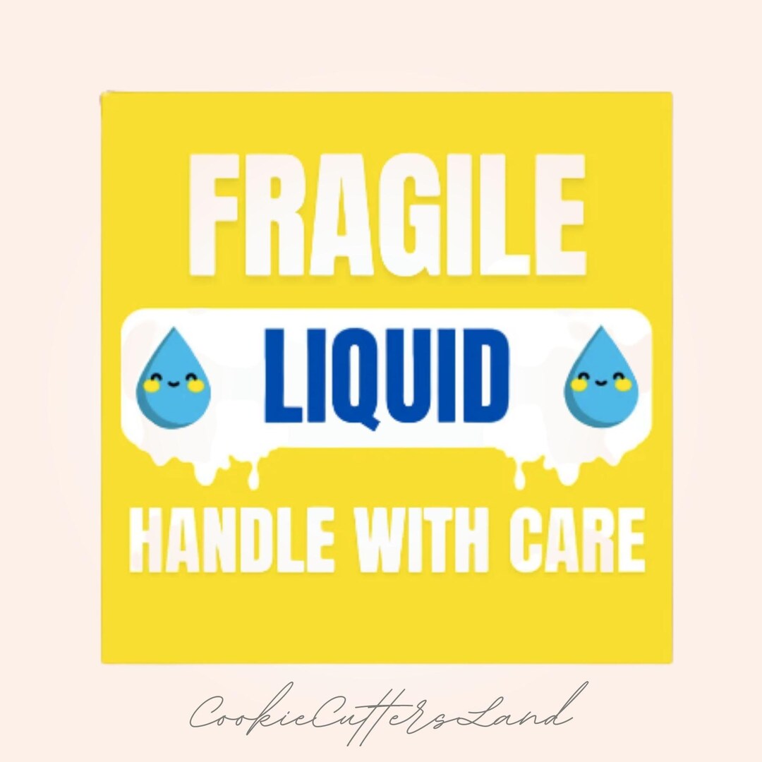 100 Labels "fragile LIQUID Handle With Care" Warning Shipping Package ...