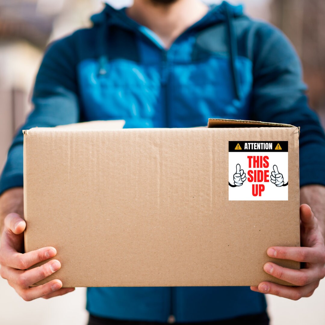 100 Labels attention THIS SIDE Up Warning Shipping - Etsy